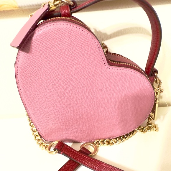 Coach | Bags | Coach Pink Colorblock Heart Bag | Poshmark